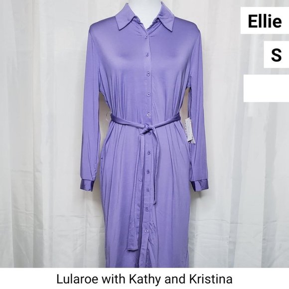 LuLaRoe | Dresses | Lularoe Ellie Button Up Shirt Dress Nwt | Poshmark